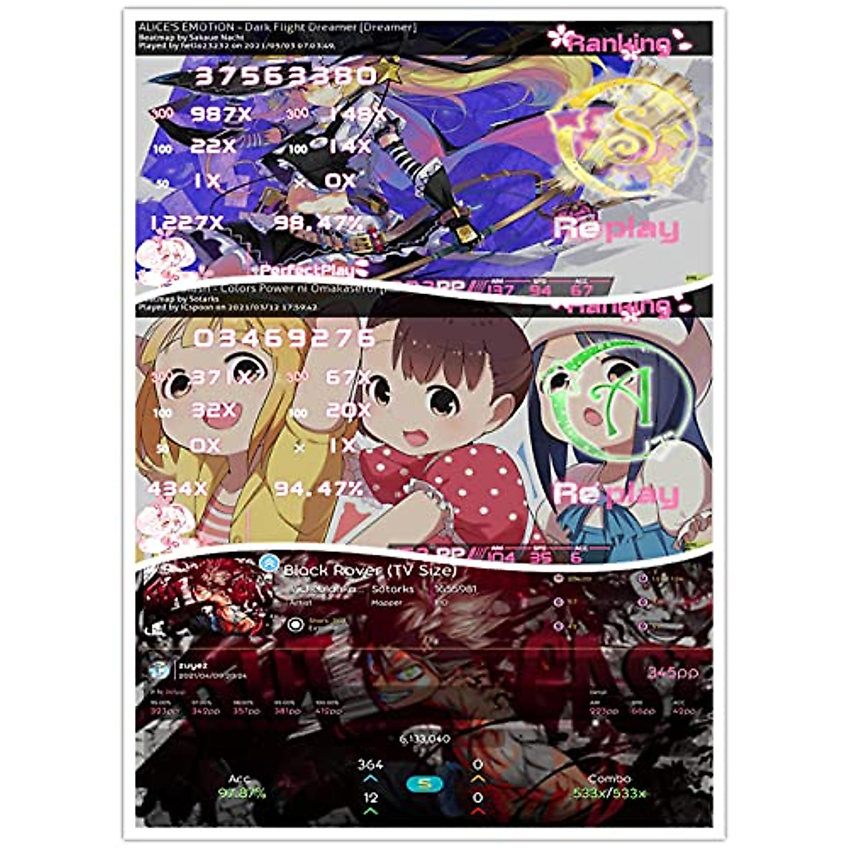 Mini One-Handed OSU Keyboard Gaming OSU Keypad Touch Wheel Axle Tester Cherry Switch RGB LED Backlit Portable Programmable (Cherry Red Switch)