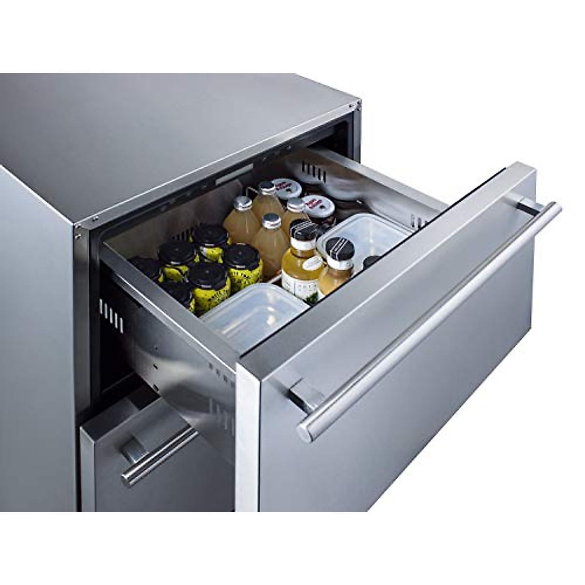 Summit Appliance ADRD24PNR 24" Wide 2-Drawer All-Refrigerator, ADA Compliant; Panel-ready Drawer Fronts (Panels NOT Included); 4.8 cu.ft Capacity; Door and Temperature Alarms; Frost-Free