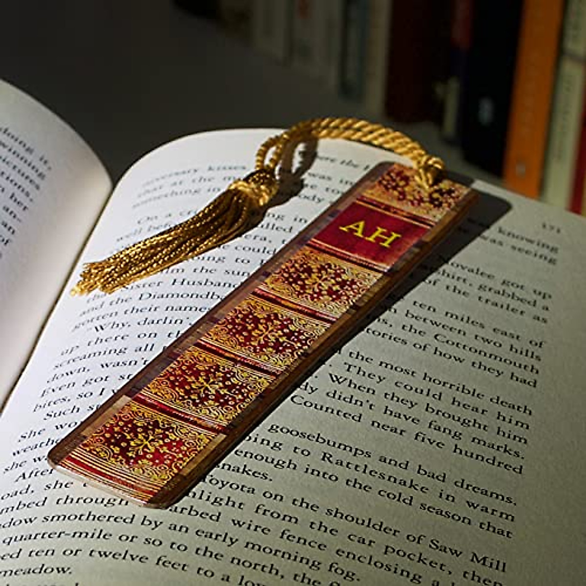 Monogrammed and Personalized (Double Sided) Wooden Bookmark - Made in USA