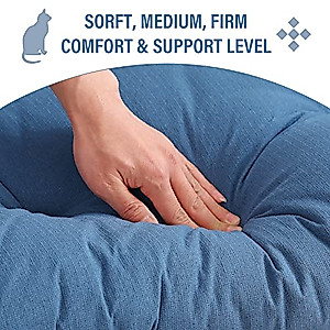 Tiita Outdoor Bench Cushion, 48×16 Inch Waterproof Patio Furniture Cushions Durable Patio Bench Seat Pads, Resistant Long Chair Cushion for Garden, Sofa, Swing (Blue)