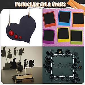 120 Sheets Black Cardstock 8.5 x 11" Thick Paper, 250gsm/92lb Heavy Card Stock Construction Paper, Premium Printer Paper for DIY Crafts, Card Making, Scrapbook Supplies, Invitations, Menus, Postcards