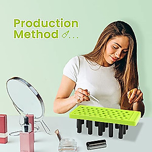 RONRONS Professional Lipsticks Filling Tray Kits, Including 1 Pieces Lip Balms Filling Tray 1 Pieces Spatula and 50 Pieces Empty Lip Balm Tubes with Caps DIY Lipstick Gifts for Women Grils Business