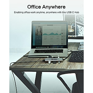 GONEO 7 in 1 USB C Hub,USB C Docking Station with 4K HDMI,3 Ports USB 3.0,100W PD,SD/TF Card Reader,USB C Dongle for MacBoook Pro,MacBook Air,Microsoft Surface Pro,Samsung Chromebook Pro,Dell XPS,Etc