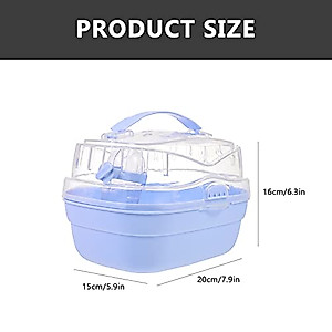 Balacoo Hamster Cage Small Animal Travel Carriers Portable Cages with Water Bottle Transparent Travel Carry Case Outdoor