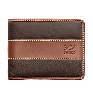 SHINKO Italian Leather Wallet for Men, RFID Blocking, Smooth Leather Card Holder, Bifold Men's Wallet, Safe Card Case, Men's Slim Wallet Versatile and Minimalist Wallet for Men