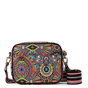 Sakroots Womens Westwood Crossbody in Repreve EcoTwill, Rainbow Wanderlust, One Size US