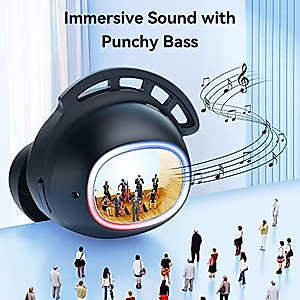 TAGRY Wireless Headsets with Charging Case IPX7 Waterproof for Sports