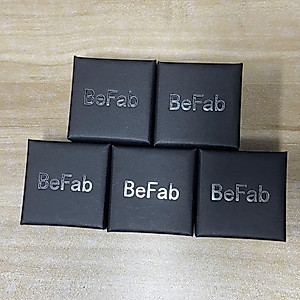 BeFab Cz Bridal Ring Set Accented Round Halo Engagement Ring Matching Half Eternity Wedding Band Size 4-10 (Silver, 7)