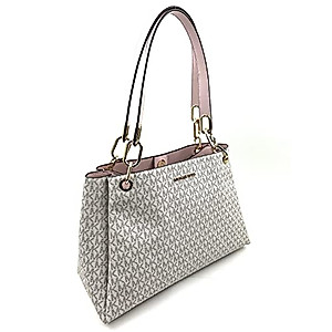 Michael Kors Women's Trisha Large Shoulder Bag Tote Purse Handbag (Vanilla multi)