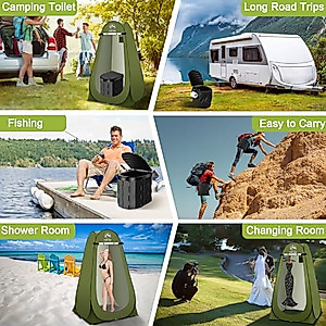 Portable Toilet Kit for Adults,Pop Up Privacy Tent,Large Portable Toilet Potty for Adults,12 Toilet Bags,12 Pack Liquid Waste Gel,Washable,Portable Outdoor Showers, Tents,Camp Toilets,Changing Rooms