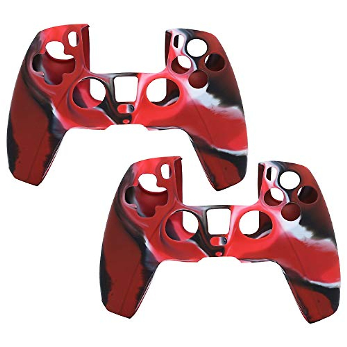 Gamepad Protective Cover Comfortable Anti Extrusion Dust Proof Sweat Proof Game Controller Skin,for Gamepad(Camouflage red)
