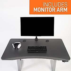 MojoDesk - Mojo Gamer Pro - Electric Standing Standing Desk for Esports PC Gaming - Bundled with 5 Accessories - Monitor Arm, PC Mount, Magnetic Cable Tray, Cable Chain, 6-Outlet Power Bar