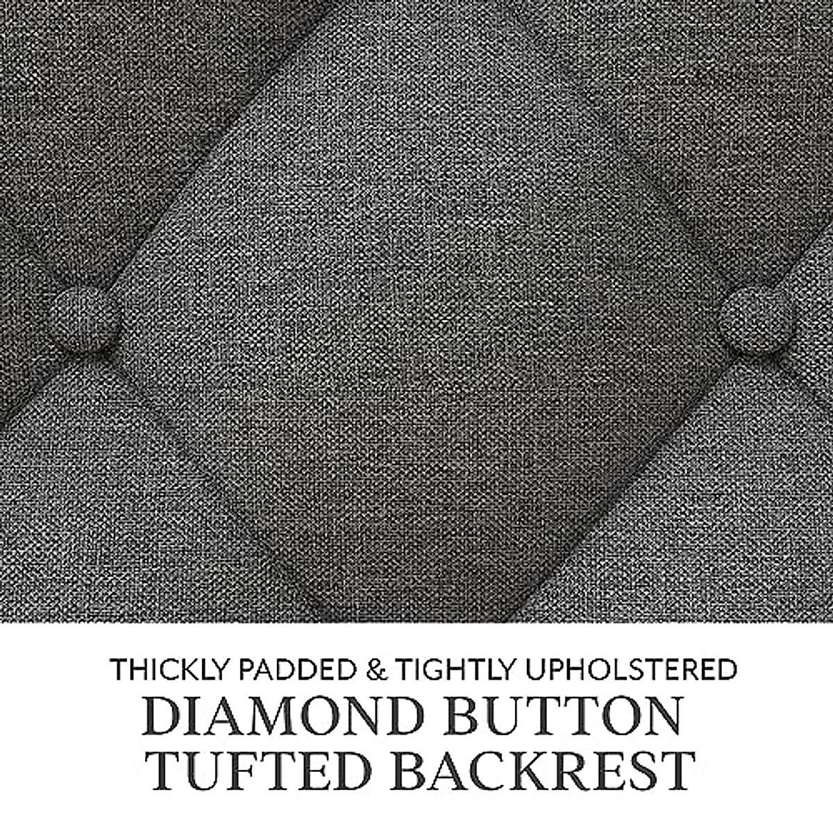 DG Casa SUVA Traditional Upholstered Daybed with Trundle Platform Bed Frame with Diamond Button Tufting Nailhead Trim and Full Wooden Slats, Box Spring not Required - Twin Size Day Bed in Gray Fabric