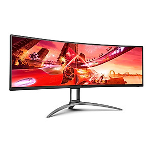 AOC AGON AG493UCX 49 inches Curved Immersive Gaming Monitor Dual QHD 5120 x 1440 @ 120Hz (Renewed)