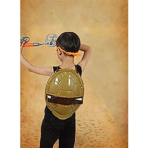 roikeas Halloween Costumes for Tortoise Shell, Super Hero Cosplay Costume for Kids Halloween, Birthday Gift (Orange)