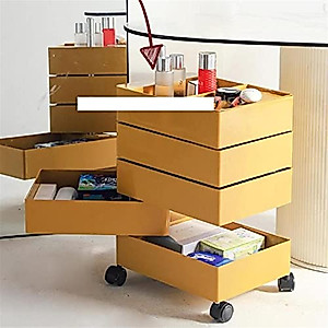 HIGOH Bedside Table Bedside Table Multi-Function Rotating Storage Cabinet Mobile Locker Small Cabinet Locker Desk Cabinet