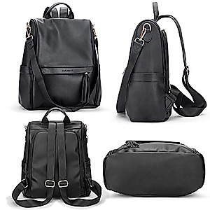 Oyifan Womens Leather Backpack Purse Bookbag Purse Anti-theft Travel Backpack Convertible Handbag