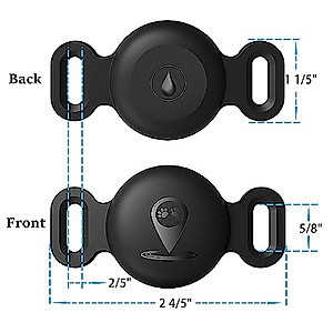 Airtag Cat Collar Holder,1 Pack Waterproof Airtag Holder for Apple Airtag Fitted Within 5/8 inch Airtag Cat Collar and Small Airtag Dog Collar Waterproof