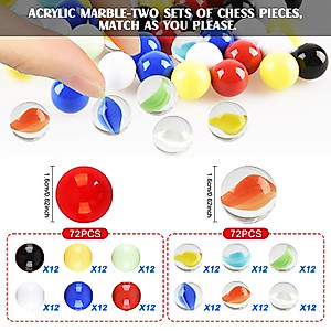 16.5 Inches Extra Large Wooden Jumbo Chinese Checkers Board Game Set with Drawers 120 Colorful Marbles for Up to 6 Players Classic Strategy Game