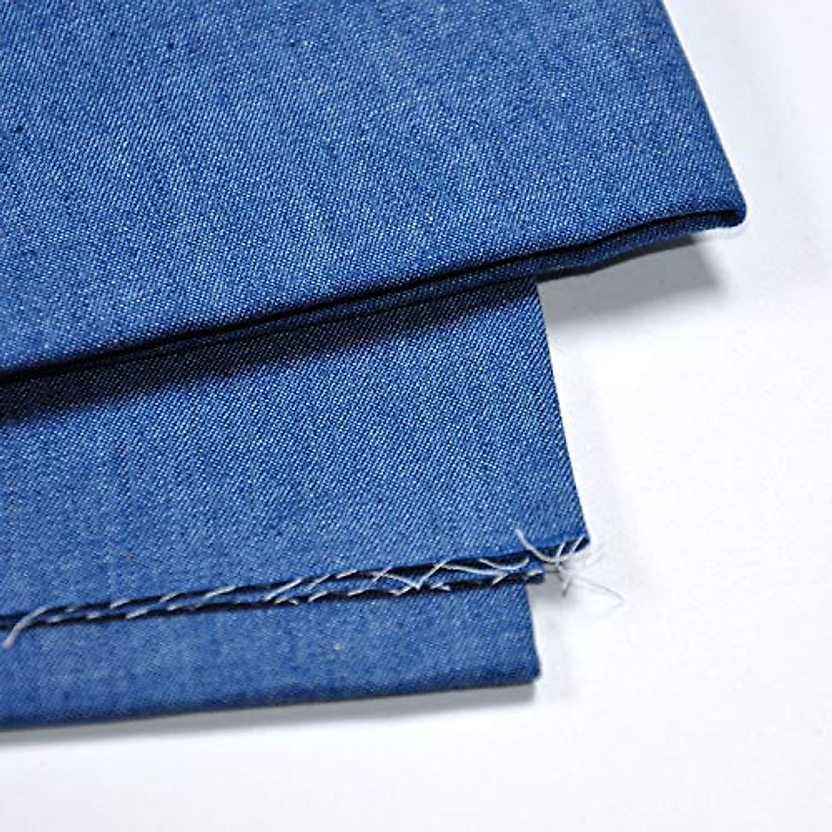 Indigo Blue 4.8 oz 100% Cotton Denim Chambray Fabric,56 Inches Wide, by The Yard