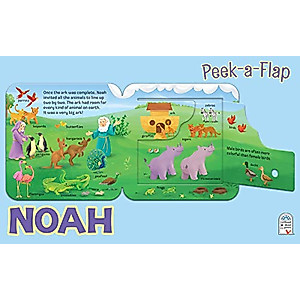 Peek-a-Flap Noah - Children's Lift-a-Flap Board Book Gift for Easter, Christmas, Communion, Baptism (Little Sunbeams)