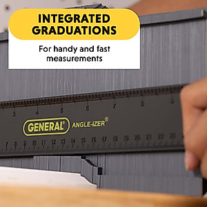 General Tools Locking Contour Gauge #834X with Extra Long Pins, Profile Gauge, Shape Duplicator, 10-Inch (254mm), Precisely Copy Irregular Shapes For Perfect Fit and Easy Cutting