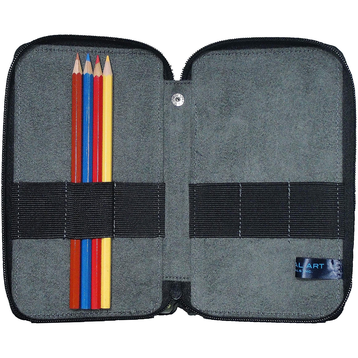 Speedball Art Products Canvas Storage Case for Pencils, Markers, Pens and Art Supplies, Holds Up to 24 Standard Pencils, Black