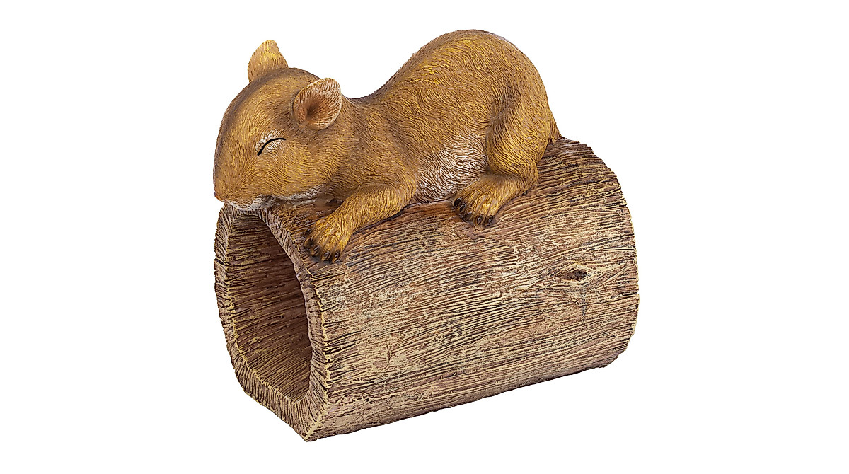 Jolly the Squirrel Downspout Statue - Functional Garden Art