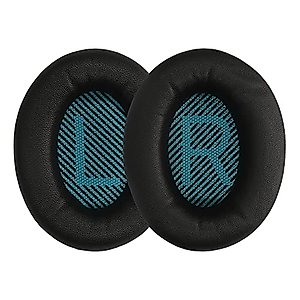kwmobile Replacement Earpads Compatible with Bose Soundlink Around-Ear Wireless II - 2X Sheepskin Headphones Pads - Black