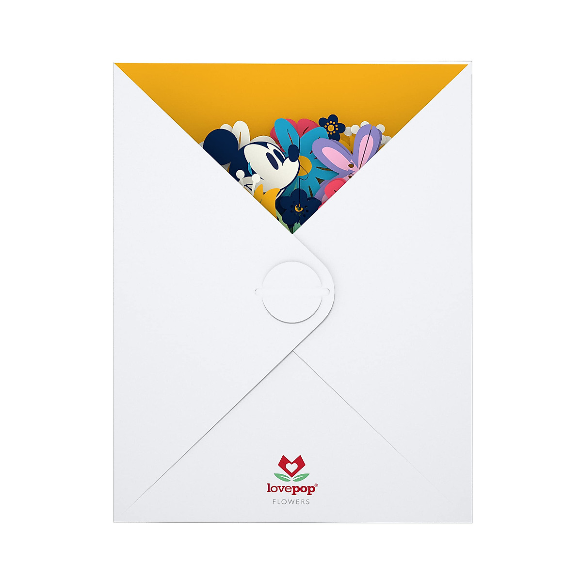 Lovepop Disney's Mickey Mouse Colorful Blooms Bouquet, Pop Up Bouquet, Pop Up Greeting Card, Disney Birthday Card