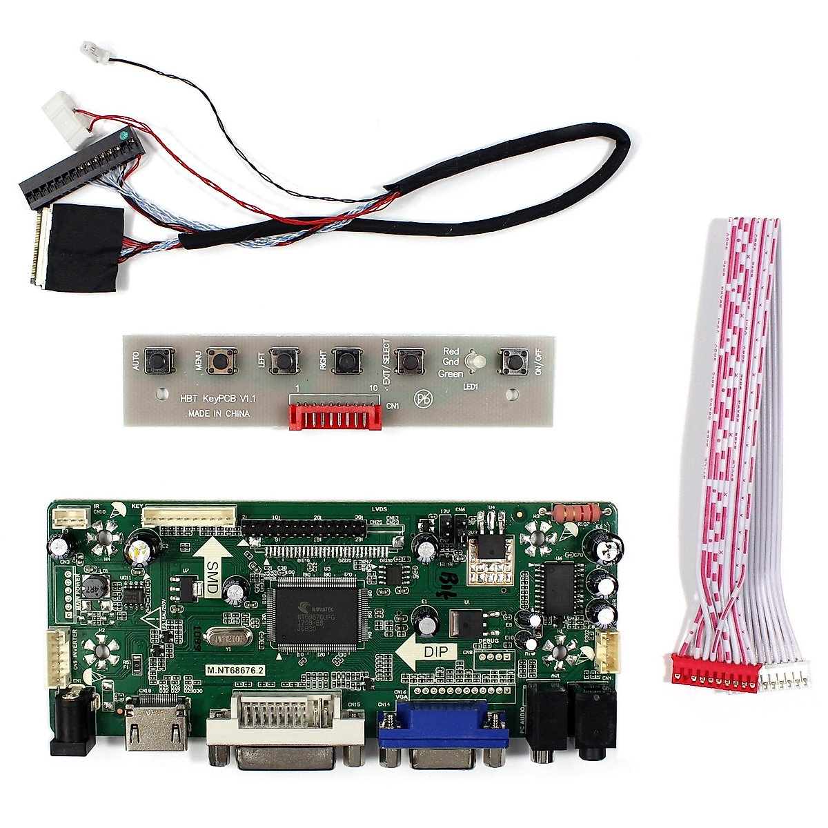 HDMI+VGA+DVI+Audio Input LCD Controller Board for HSD089IFW1 LTN089NT01 8.9" 1024x600 LCD Panel