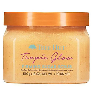 TREE HUT Tropic Glow Firming Sugar Scrub 18 Oz! Formulated With Real Sugar, Certified Shea Butter And Guarana Extract! Exfoliating Body Scrub That Leaves Skin Feeling Soft & Smooth! (Tropic Glow Scrub)