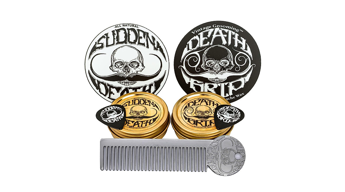 Vintage Grooming Co. Mustache Care Gift Set - Strong Hold Wax & Comb
