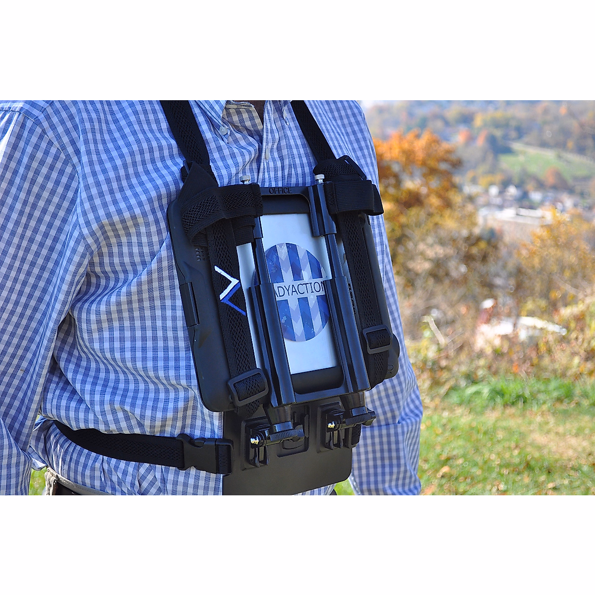 READYACTION Office Pro XL- Chest Harness for iPad Pro (12.9") and Similar XL Tablets