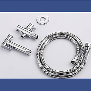 ifgswopq Handheld Bidet Sprayer for Toilet Bidet Sprayer Wall Mount Bidet Shower Head Bidet Sprayer for Toilet All Copper,Brushed Gold (Gun Gray)