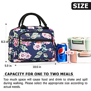 musumen Triple Insulated Lunch Bag for Women - 300D Oxford Fabric, Leak-Proof, Waterproof, and Spacious with Multiple Pockets