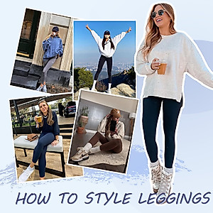 FULLSOFT 4 Pack Leggings with Pockets for Women,Soft High Waisted Tummy Control Workout Yoga Pants(4 Pack Black,Small-Medium)