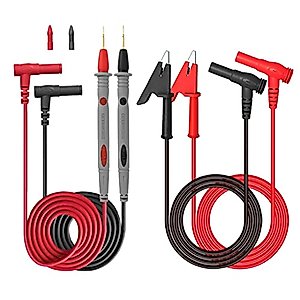 ARCHER LIFE HALL Test Leads for Multimeter,3.3FT Test Lead with Alligator Clips and Gold Plated Test Probe, multimeter Leads Kit, Suitable for Most of Digital Multimeter