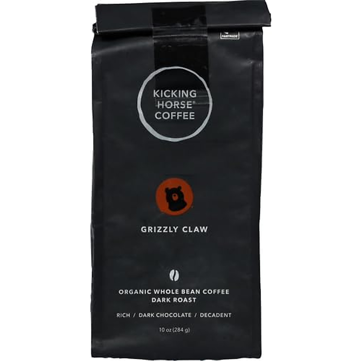 Kicking Horse Coffee, Grizzly Claw, Dark Roast, Whole Bean, 10 Oz - Certified Organic, Fairtrade, Kosher Coffee