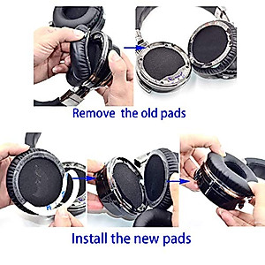 Repair Parts Ear Pads Cushion Earmuff for COWIN E7 / E7 Pro Active Noise Cancelling Headphone (White)