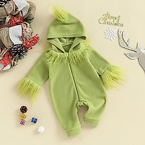 Eadrioss Cute Animal Costume for Toddler Baby Girl Boy Halloween Costume Fuzzy Warm Fall Winter Clothes Halloween Gifts