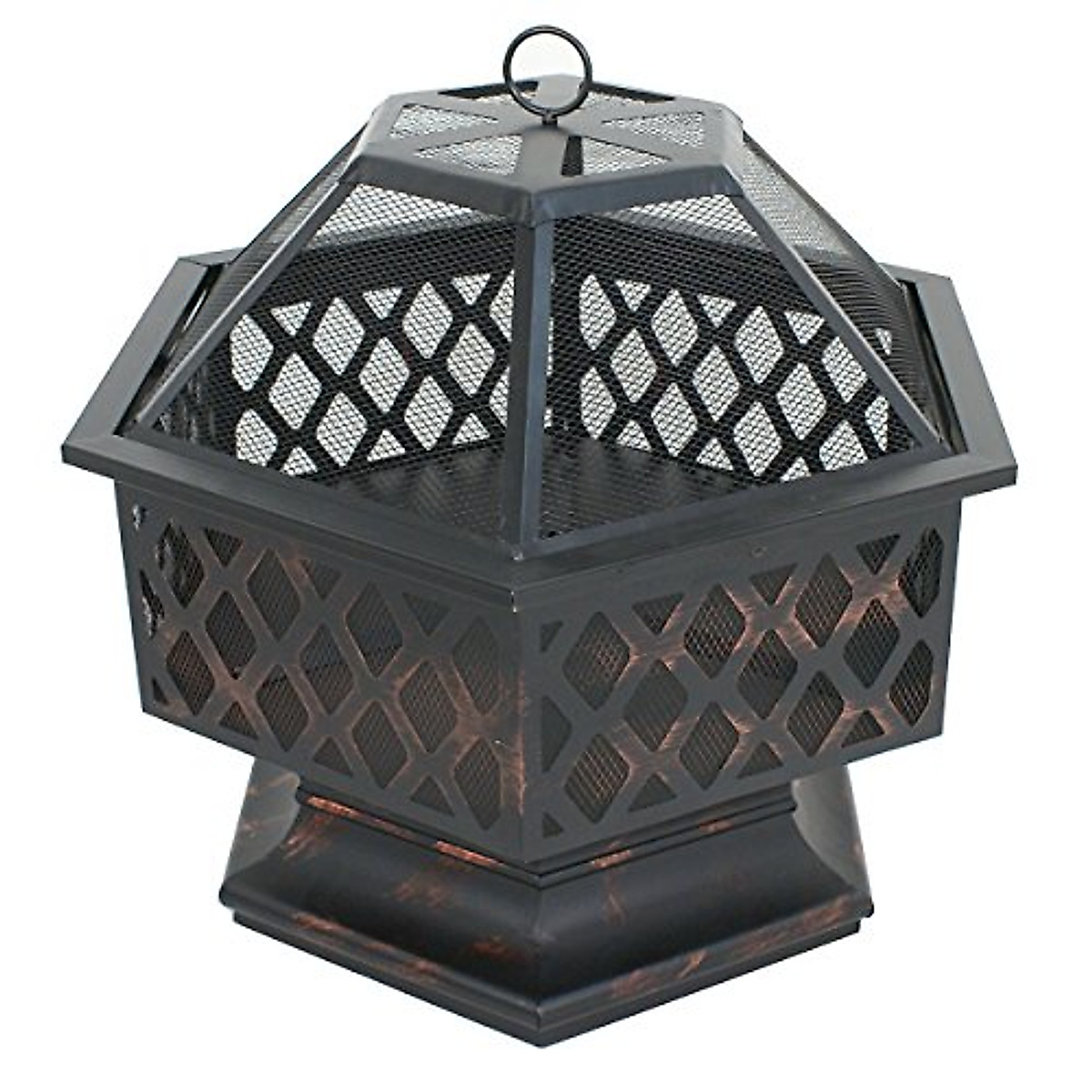 COLIBYOU Super Deal Hex Shaped Patio Fire Pit Home Garden Backyard Firepit Bowl Fireplace