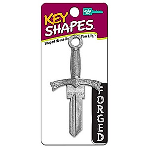 Custom Leathercraft Lucky Line FORGED Key Shapes, SWORD - House Key Blank, SC1, 1 key (B301S)