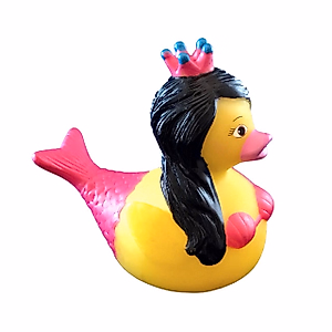 3" Mermaid Rubber Duck [Floats Upright] - Baby Safe Bathtub Bathing Toy