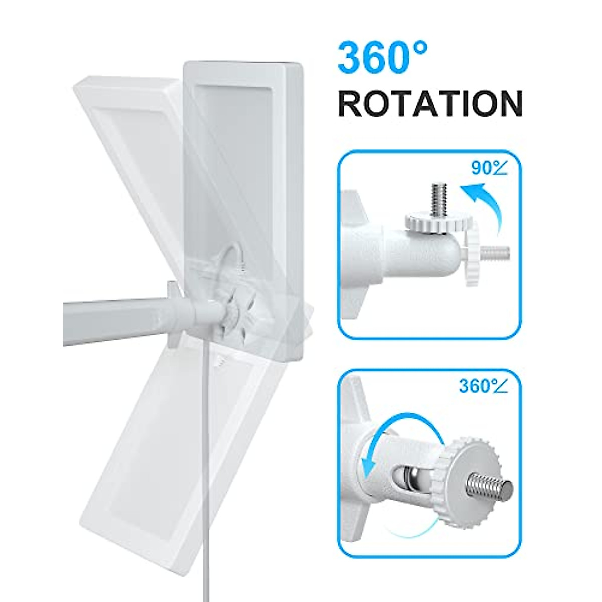 2 Pack Solar Panel for Ring Camera, Ring Camera Solar Panel Charger for Stick Up Cam Battery & Spotlight Cam Battery(No Camera)