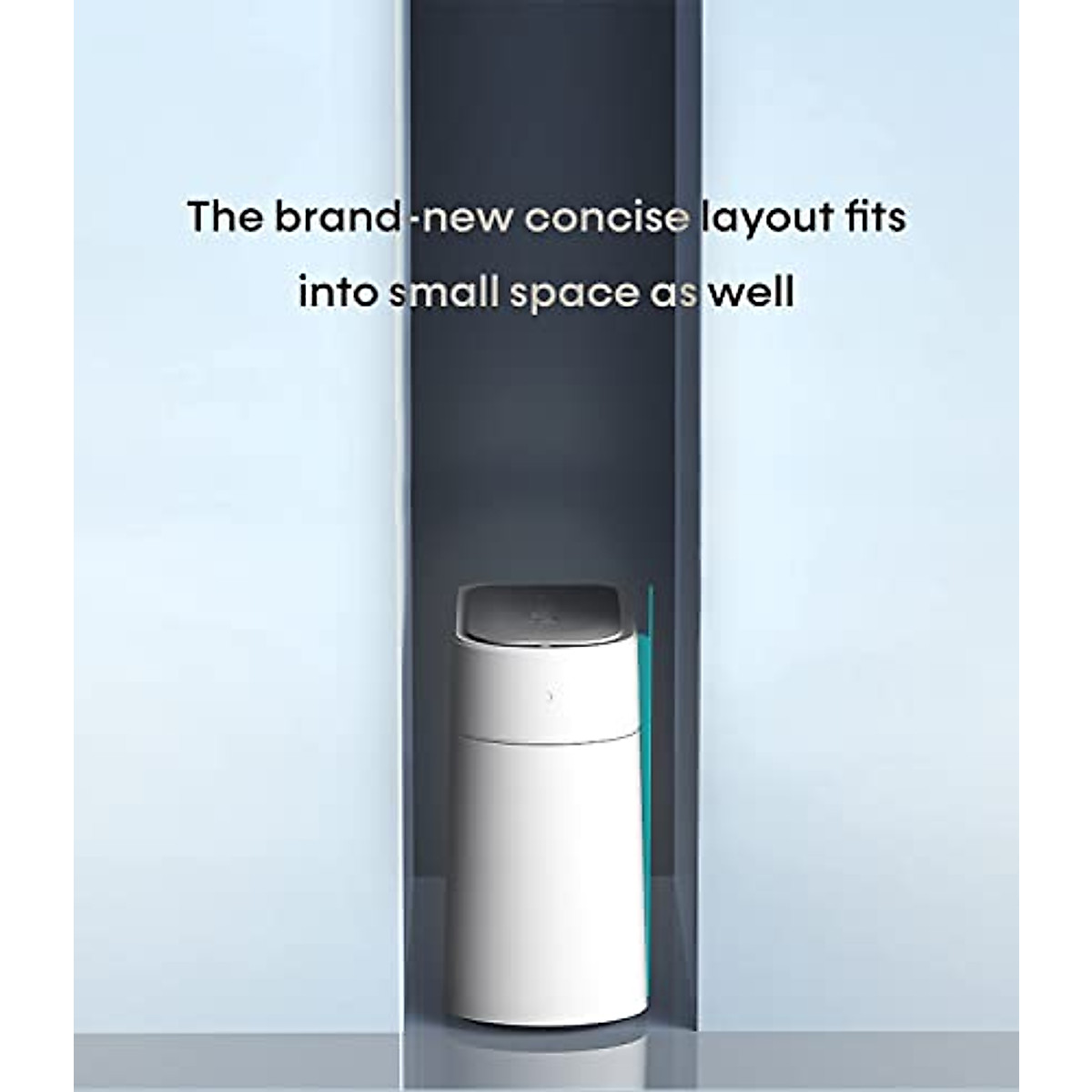 TOWNEW T3 Slim 3.4-Gallon Smart Trash Can with Automatic Open Lid | Diaper Pail | Self-Sealing | Self-Changing| Rechargeable, White, Small