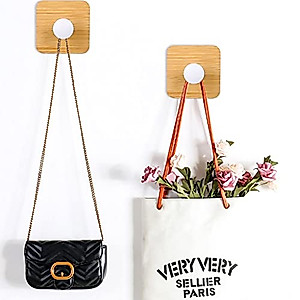 LHLLHL Nanmu Sticky Hook Wall Hanging Porch Wall Behind The Door Hanger Rack Coat Hook Free Household Strong Hook