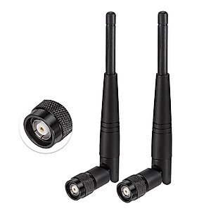 Eightwood 5dBi 2.4GHz WiFi Antenna RP-TNC Male Antennas (2-Pack) Compatible with Trimble Robotic Total Stations, Wireless Router Linksys WRT54G