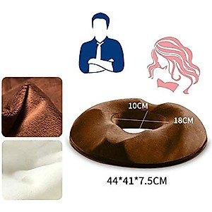 OJOINK Seat Cushion, Office Chair Memory Foam Car Seat Cushion, Ergonomic Desk Chair Cushion for Tailbone, Sciatica Relief (Color : Pink)