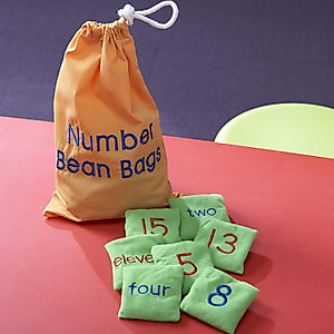 Educational Insights Number Beanbags, Learn Numbers, Toddler Learning Toy, Preschool Kindergarten Classroom Must Haves, Set of 20 Beanbags, Ages 3+